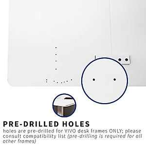 VIVO Universal 71 x 30 inch Table Top for Standard and Sit to Stand Height Adjustable Home and Office Desk Frames, White Desktop, DESK-TOP72-30W