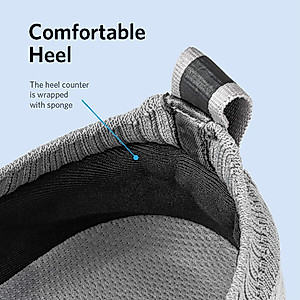 PEAK Mens Lightweight Walking Shoes Comfortable Slip On Sports Sneakers for Tennis, Gym, Running, Casual Workout Grey