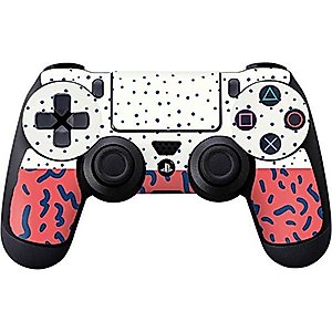 Skinit Decal Gaming Skin Compatible with PS4 Controller - Polka Dot Split Design