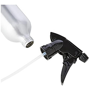 iDesign Aluminum 12 0z. Spray Bottle The Metro Collection, 12 Ounce, Brushed Metal with Black Nozzle