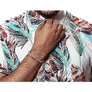 Savlano 925 Sterling Silver Curb Cuban Link Chain Bracelet for Men & Women - Made in Italy Comes With a Gift Box (8, 7.5mm)