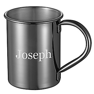 Visol Personalized Elise Gun Metal Finish 13 oz Moscow Mule Mug - Free Engraving (Text)