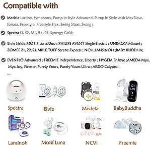 Bwcece Wearable Silicone Milk Collection Cups,Closed System Breast Milk Collection Cups,BreastMilk Collector Cup,Pump On The Go-24mm(2PCS)