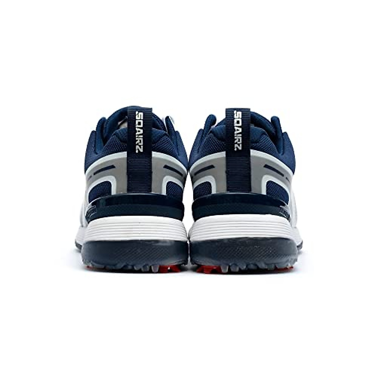 SQAIRZ Speed Men's Athletic Golf Shoes, Golf Shoes, Designed for Balance & Performance, Replaceable Spikes, Waterproof, Golf Shoes Men with Spikes, Mens Golf Shoes, Golf Footwear White/Navy