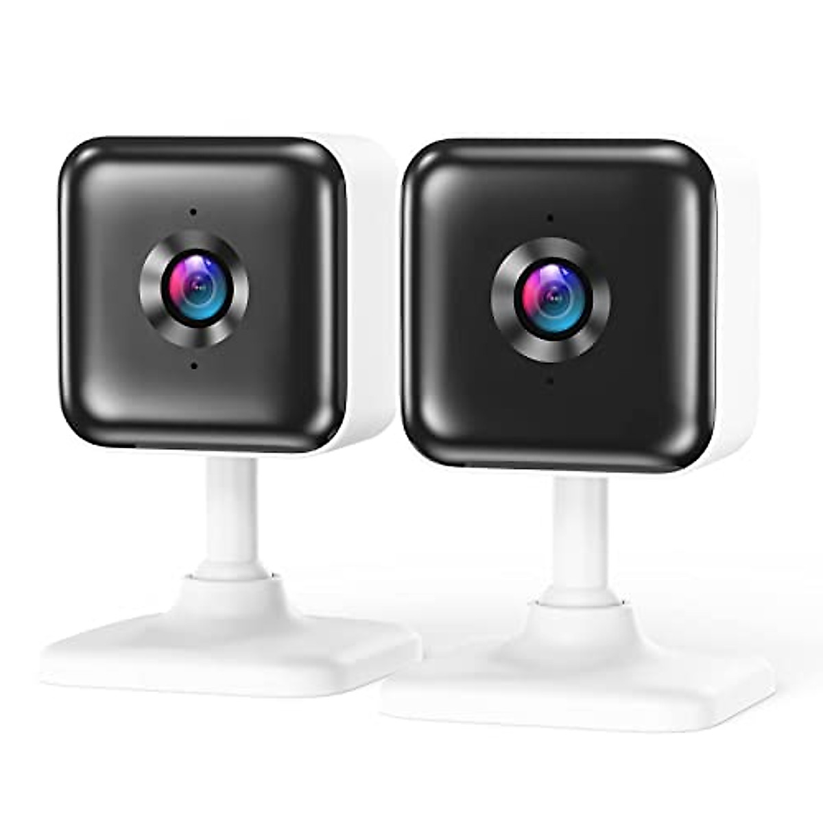 Indoor Cam 1080P FHD Wi-Fi Smart Home Security Camera with Night Vision, 2-Way Audio, Motion Detection, for Baby/Pet/Nanny/Elderly, Compatible with Alexa & Google Home, 2 Pack