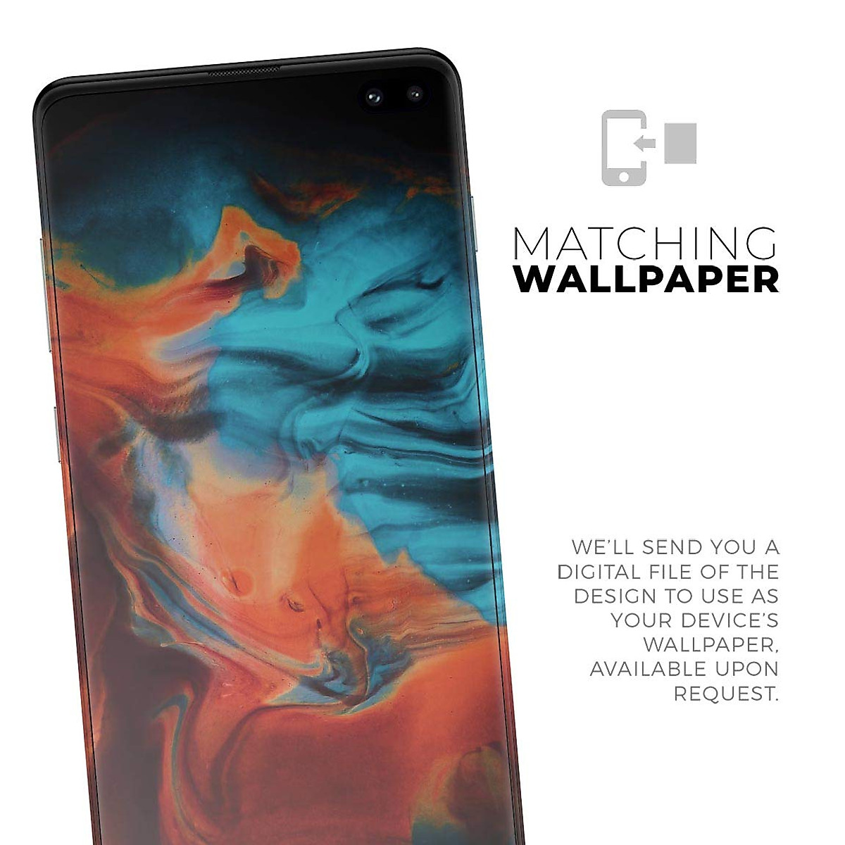 DesignSkinz Liquid Abstract Paint V64 Protective Vinyl Decal Wrap Skin Cover Compatible with The Samsung Galaxy S20 (Screen Trim & Back Glass Skin)