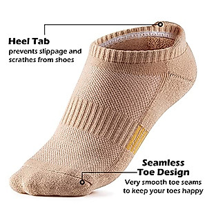 Gonii Ankle Socks Womens Running Athletic No Show Socks Cushioned 5-Pairs