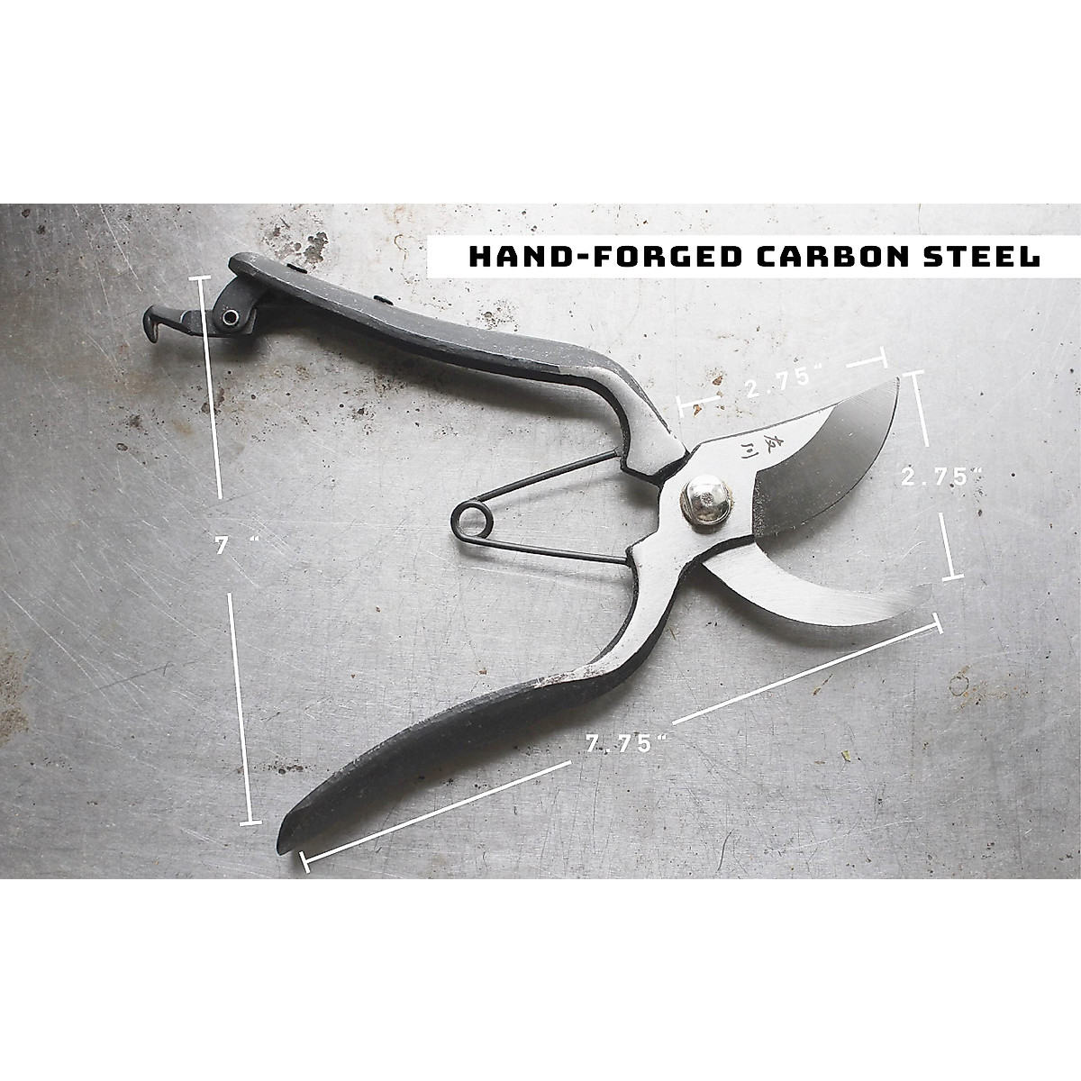 Skyhaven Harvest Bypass Pruning Shears 8 Inch Japanese-style Forged Carbon Steel Garden Scissors, Gardening Tools Hand Pruner with Ergonomic Handle.