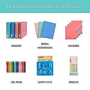 Yoobi Composition Notebook Set - 3 Pack of Composition Notebooks, 100 Sheets Each, Kids Notebooks College Ruled - Rainbow, Frenchie Polka Dot, Pando Unicorn Notebooks - 7.5" x 9.75", 3 Pack