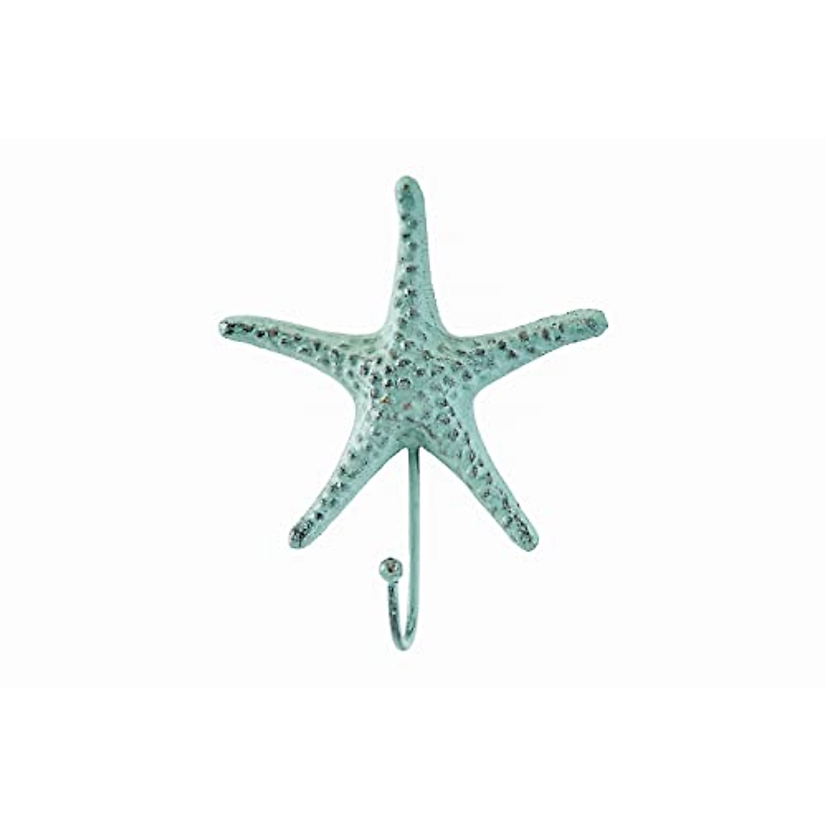 Giftcraft Set of 3 Starfish Shaped Decorative Hooks, Rack for Towels, Jackets, Hats, Metal Coat Hooks Made with Heavy Duty Cast Iron, Wall Mounted Coat Hanger, Unique Ocean Themed Home Decor
