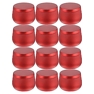 MILISTEN Maneki Candle Tin 12pcs, 8 oz Candle Tin with Lids, Red Candle Jars for Making Candles Arts& Crafts, Storage Waving Cat