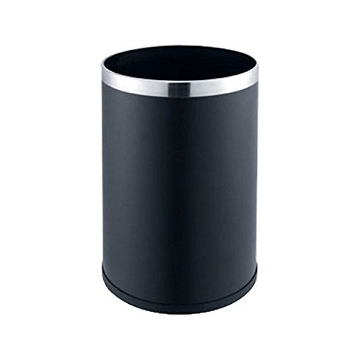 King International 1.84 Gallon Black Open Trash Can, Wastebasket, Garbage Container Bin, Bathroom, Powder Room, Bedroom, Kitchen, Craft Room, Office,