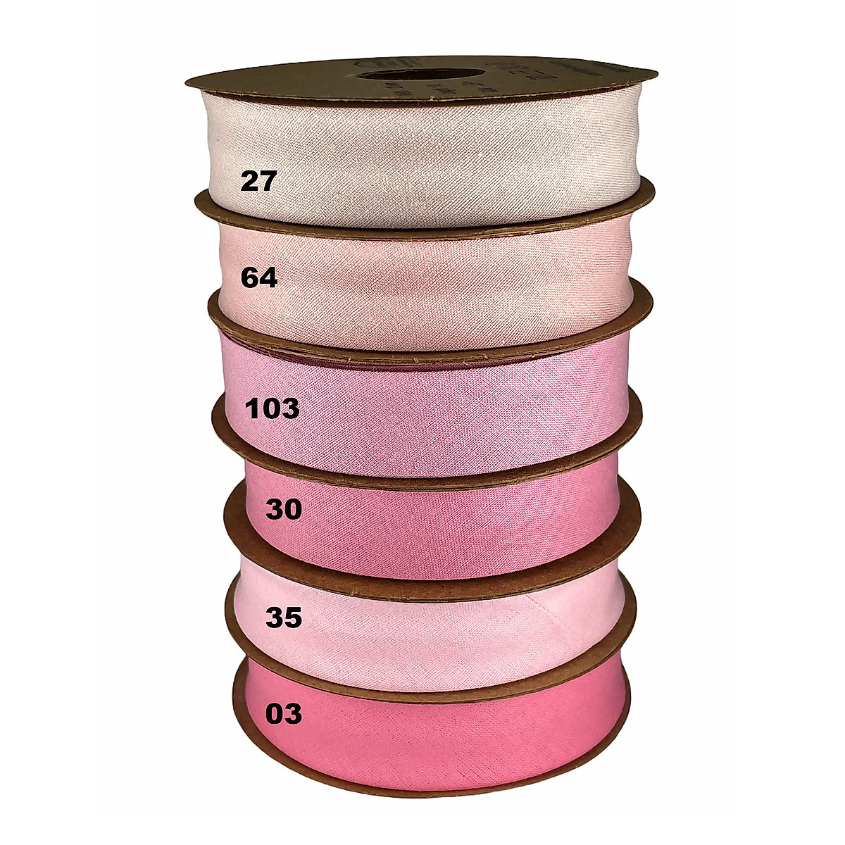 Hobby Trendy0 Cotton Bias Binding Tape (Single Fold) 20mm-13/16inch (10meters-10.93yards) for Sewing, Seaming, Binding, Hemming, Piping, Quilting (30-Rose Pink)