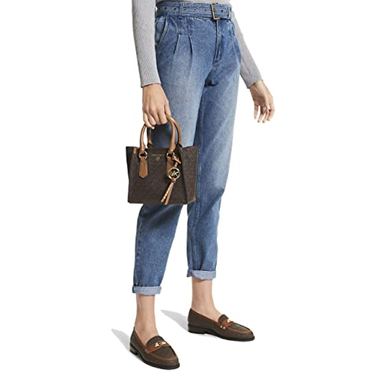 Michael Kors Kris Small Satchel (brown signature)