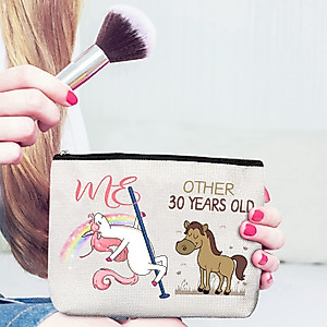 30th Birthday Gifts for Her,30th Birthday Gifts for Women,30 Year Old Birthday Gifts for Women,30th Birthday Makeup Bag,30th Birthday Cosmetic Bag Pouch,30th Birthday Makeup Mirror