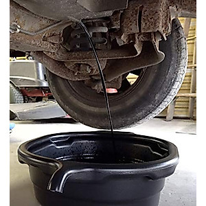 Lisle 17972 4.5 Gallon Oval Drain Pan, Black