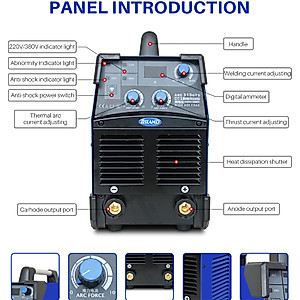 Dual Voltage 220V 380V ARC MMA ELectric Welding Machine IGBT Inverter Welder Single Phase Two Phase 30-280A (Color : PackageA)