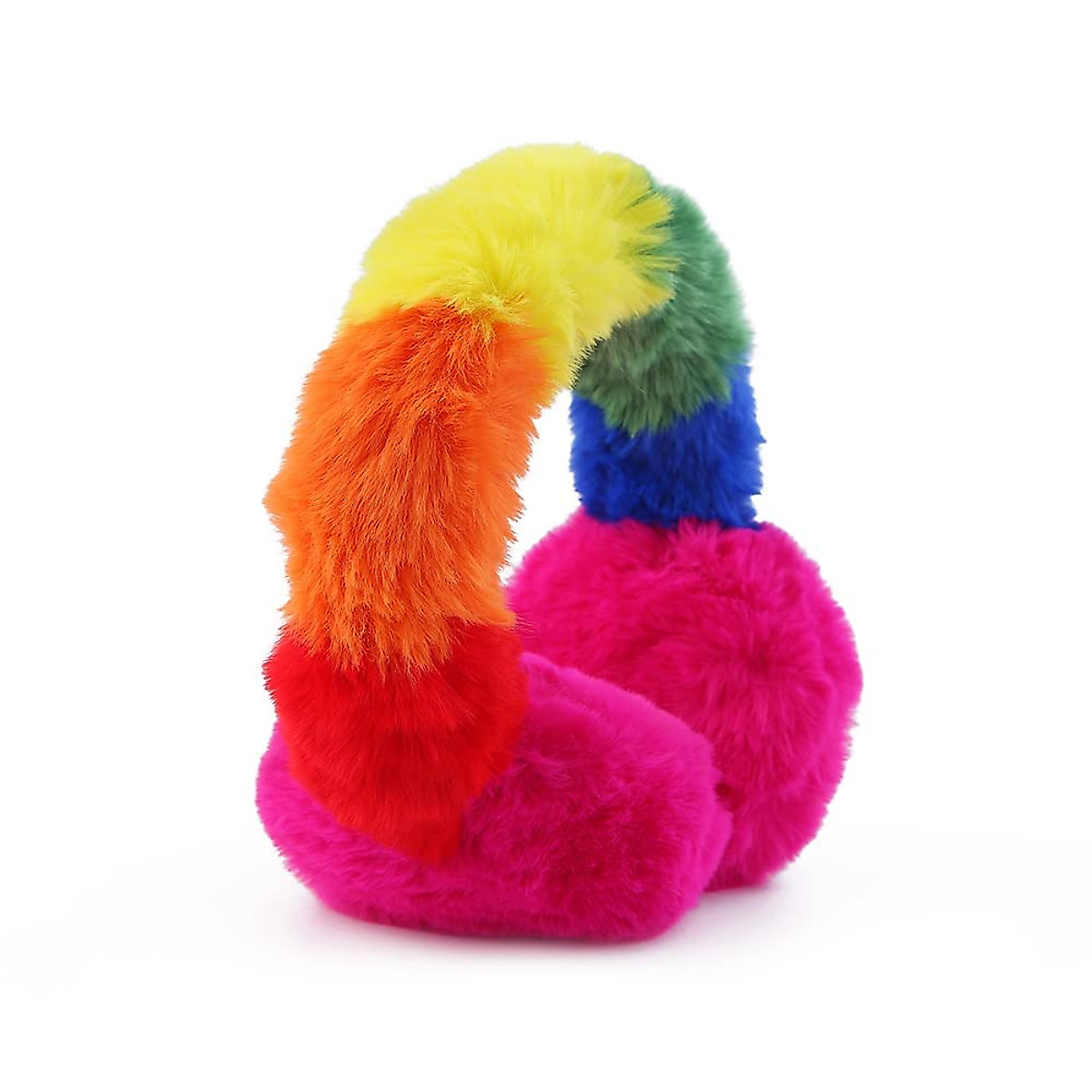 ZOSCGJMY Faux Fur Ear Muffs for Women Girls Winter Cute Warm Furry Fluffy Earmuffs Ear Covers Outdoor (Beige)