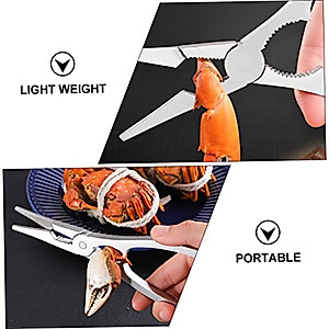 Crab Crackers 1pc Stainless Steel Crab Claws Tool Seafood Tools Biscuits Cookies Crab Crackers and Tools Seafood Crackers Lobster Plier Lobster Crackers Crab Eating Clamp Walnut