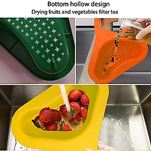 YouOKLight Kitchen Sink Drain Basket, Drain Basket for Kitchen Sink Food. Multifunctional Drainer Rack Sink strainers for Kitchen Sink Food Catcher, Kitchen Waste Drain Basket 4 PCS