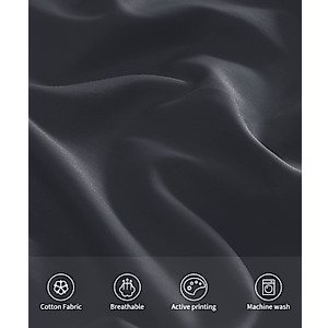 Warmstar Cotton Pillow Cases Standard Size Set of 2, 600 Thread Count Pillowcases 20x26 Inches, Soft Long Staple Cotton Pillowcases Breathable with Envelope Closure,Black