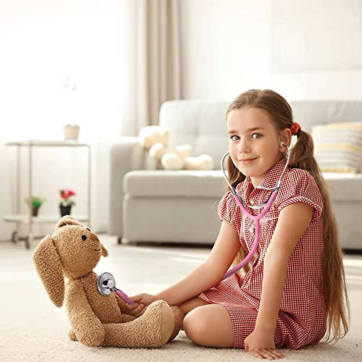 Phobby Kids Doctor Kit, 8 Pieces Kids Doctor Playset with Medical Storage Bag & Real Stethoscope, Pretend Play Doctor Toys for Toddler Boys Girls Aged 3 4 5 6 7 8