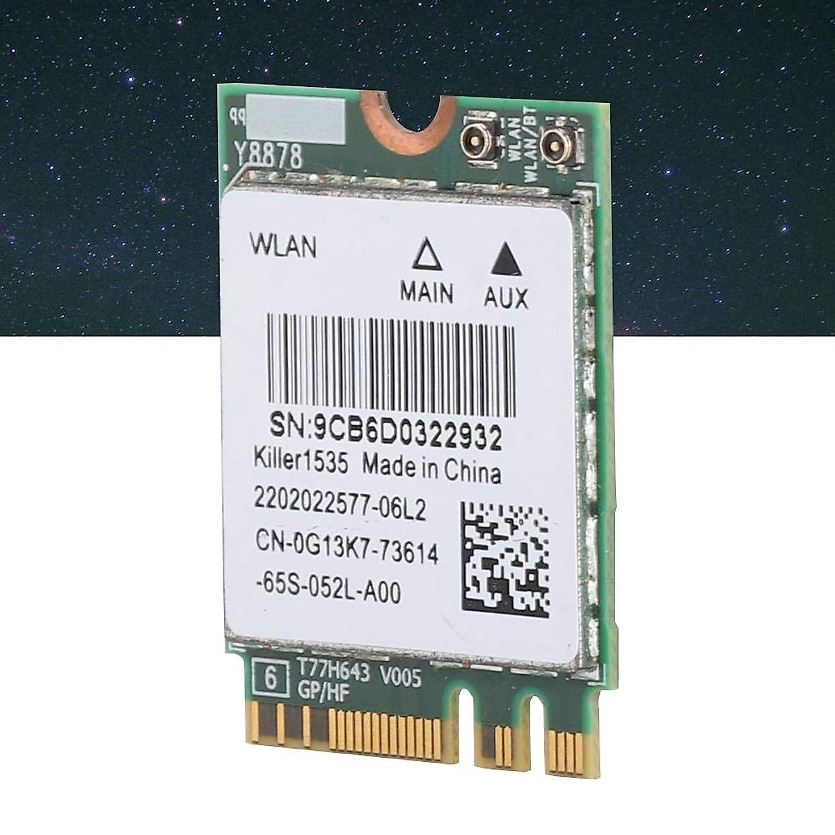 5G 867Mbps Bluetooth 4.1 Network Card, Game M.2 NGFF Adapter,for Killer -AC 1535 Band (2.4 GHz 5 GHz) 802.11ac NGFF M.2,for Notebook, Plug and Play