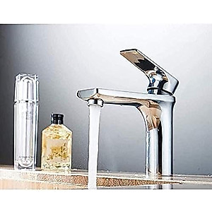 Faucet Kitchen Tap Kitchen Faucet New Bathroom Sink Faucet Chrome Single Handle Basin Faucet Mixer Hot & Cold Water Bath Accessories