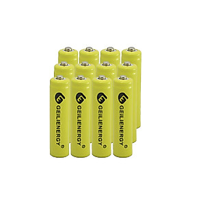 GLEPOWEER (12 Pack) Solar Light Batteries AAA NiCd AAA 1.2V 600mAh Triple A Rechargeable Batteries for Solar Lamp Garden Lights