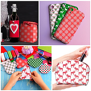 13 Pieces Christmas Faux Leather Sheets 6.3 x 8.3 Inch Green Red White Patterned Leather Fabric Xmas Synthetic Leather Sheets for DIY Crafts Bows Earrings Making Supplies (Animal Style)