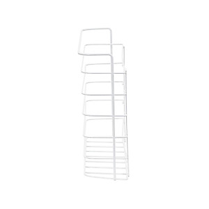 Household Essentials White Tall Basket Organizer | Mounts to Solid Cabinet Doors or Walls