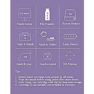 PEKOKO 50.8mm Handheld Inkjet Printer QR Code Printer with Color Touch Screen Coding & Marking Machine for Plastic Bag,Carton Box,Pipe,Tube,Eggs,Foam,Metal, Porcelain, Wood, Building Materials