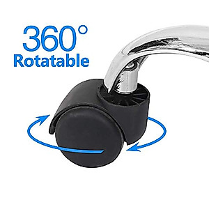 HomGarden Adjustable Hydraulic Rolling Swivel Stool for Massage Salon Office Facial Spa Medical Tattoo Chair Stool w/Backrest Cushion & Wheels (White 1pcs)