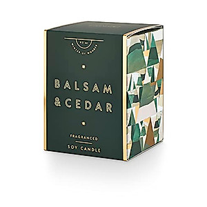 Illume Balsam & Cedar Gifted Glass Candle, Green
