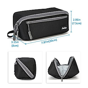 ProCase Pencil Case Holder Pen Bag Pouch, Graduation Gifts for College Student Preppy Teen Boys Girls Teachers Adults -Black