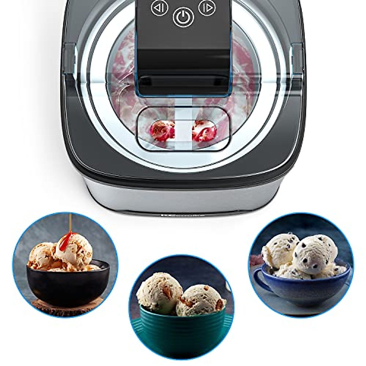 KECOOLKE Ice Cream Maker, Teacher Appreciation Gifts Electric Ice Cream Machine Countertop Fruit Soft Serve Homemade Large Capacity 2 Quart Frozen Yogurt Sorbet gelato