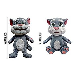 Relsy Talking Tom & Friends, My Talking Tom 12 Inch Plush Toy with Interactive Features, Talkback Talking Friends Stuffed Cuddly Plush Toy 12"