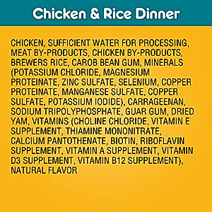 PEDIGREE Adult Canned Wet Dog Food Chopped Ground Dinner Chicken & Rice Flavor, (12) 13.2 oz. Cans