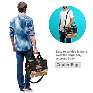 ALAZA African American Woman with Afro Hair Large Capacity Cooler Tote Insulated Lunch Bag Lunch Cooler Bag