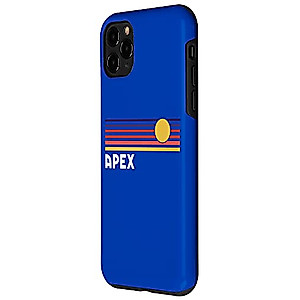 iPhone 11 Pro Apex North Carolina Classic Retro Vintage Style Sunset City Case