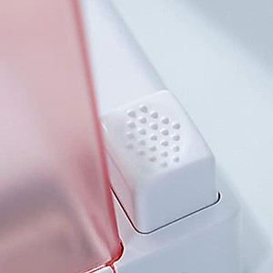 Walbest Automatic Cotton Pad Dispenser Auto Rectangular Cosmetic Cotton Pad Organizer Press Out Cotton Square Holder Vanity Makeup Box White