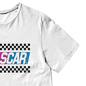 NASCAR Vintage Daytona 500 Shirt Racing Mens Graphic T-Shirt (Checkered White, Large)