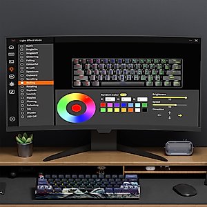 HITIME XVX 60% Gaming Keyboard, RGB Wireless Mechanical Keyboard, Mini 60 Percent Gamer Keyboard with Hot-Swappable Pre-lubed Linear Switch for Windows & Mac (Great Wave Off Kanagawa)