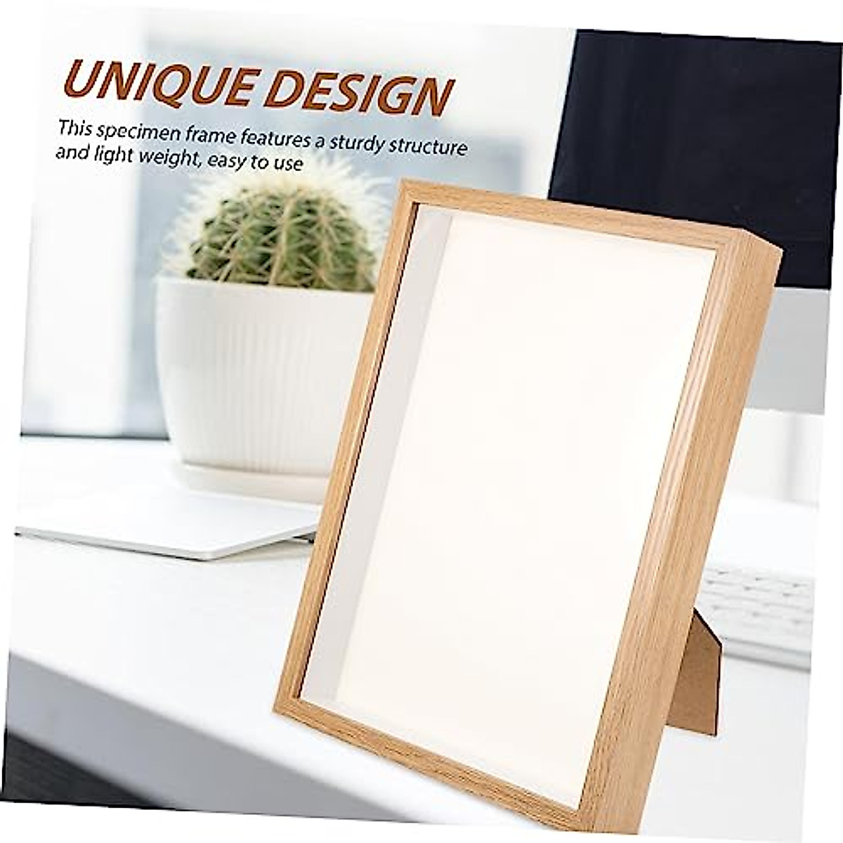 ifundom dried plant frame wood picture frame dried flower floating frame wall picture frame wooden frames wooden decor Photo Display Holder 3D floating frame hollow Glass artwork a4