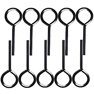 QOFOWIN 1/8” Standard Hex Dogging Key with Full Loop, Allen Wrench Door Key for Push Bar Panic Exit Devices, Solid Metal - 10 Packs(1/8, black)