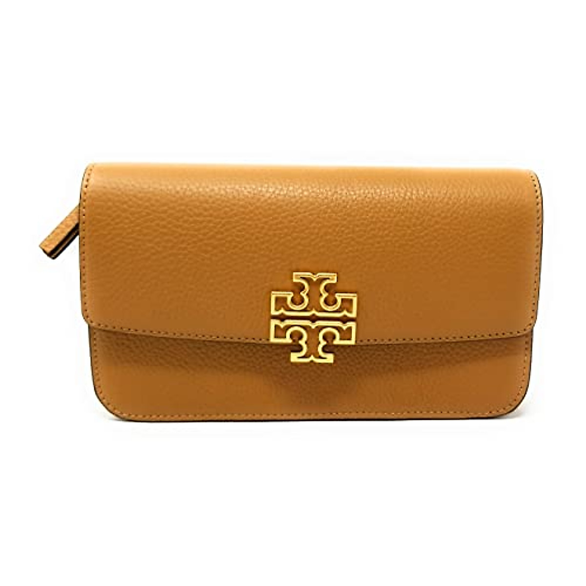 Tory Burch Women's Britten Leather Chain Wallet Tiramisu