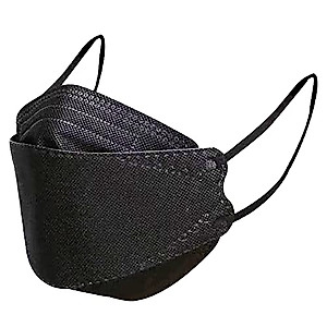 Enokay 50PCS Black KF94 Face_Mask Adults 4-Ply Layer Filter Filtеr Non Woven Fabric Face_Mask (50PCS, Black)
