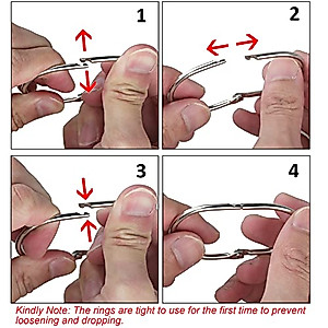 TCMAO 24 Pack Shower Curtain Hooks, Rustproof Decorative Shower Curtain Rings Metal Wide Oval Shower Hooks for Bathroom Shower Rod (Nickel)