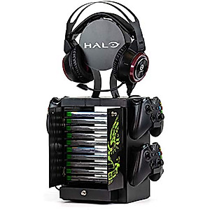 Numskull Official Halo Gaming Locker, Controller Holder, Headset Stand for Xbox Series X|S, PS5, Nintendo Switch - Official 343 Industries Merchandise