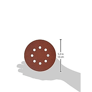Gator 5" Random Orbit Hook & Loop Red Resin Aluminum Oxide Sanding Discs, 8-Hole, 120 Grit, 50 Pack